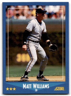 1988 Score #118 Matt Williams 3rd Base San Francisco Giants FREE ...