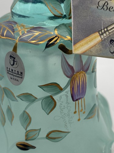 Fenton Hand Painted Glass Bell - Signed and New with tags and sticker ...