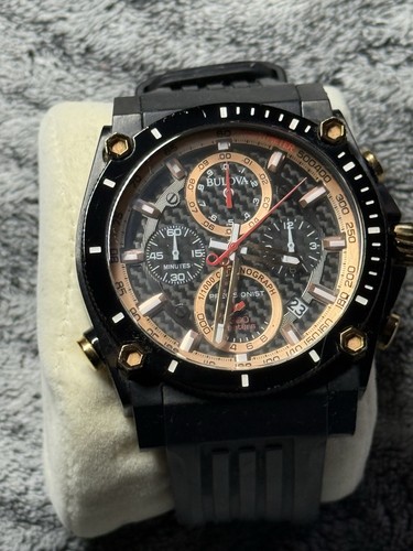 Bulova Precisionist Mens Chronograph Watch 98B181 | eBay