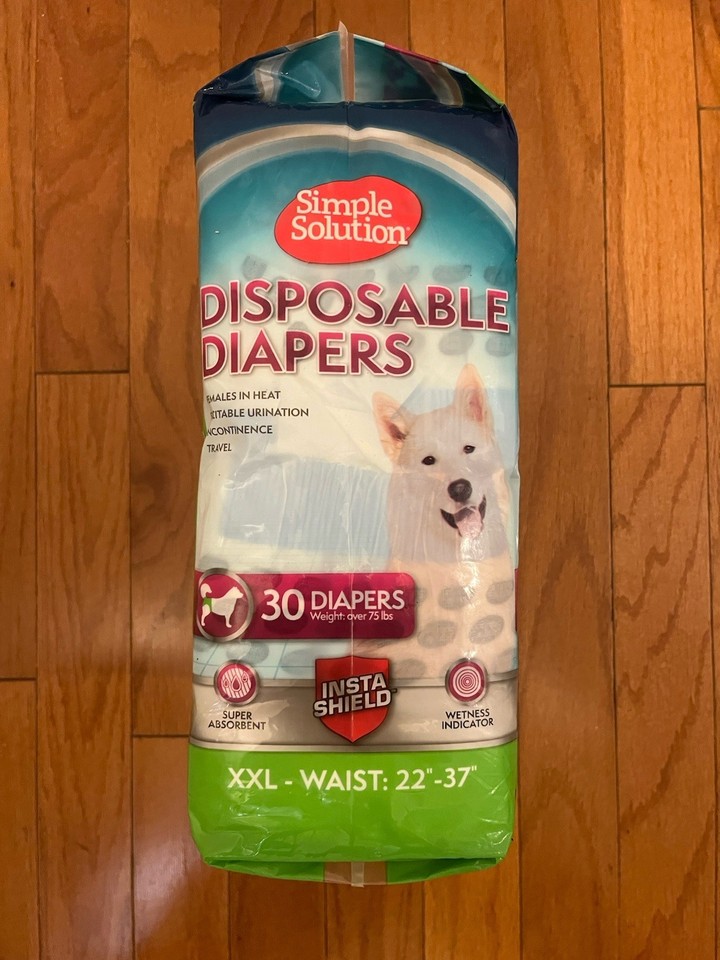 Simple Solution Disposable Dog Diapers for Female Dogs (30 Diapers) XXL ...