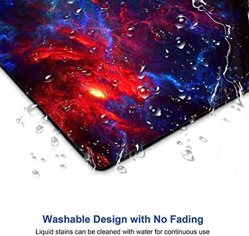 Mouse Pad, Red and Blue Nebula Mouse Pad, Mouse Mat Galaxy Stars Light ...