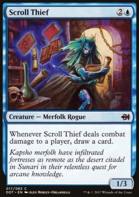 MTG Magic the Gathering Scroll Thief (17/66) DD Merfolk vs. Goblins NM ...