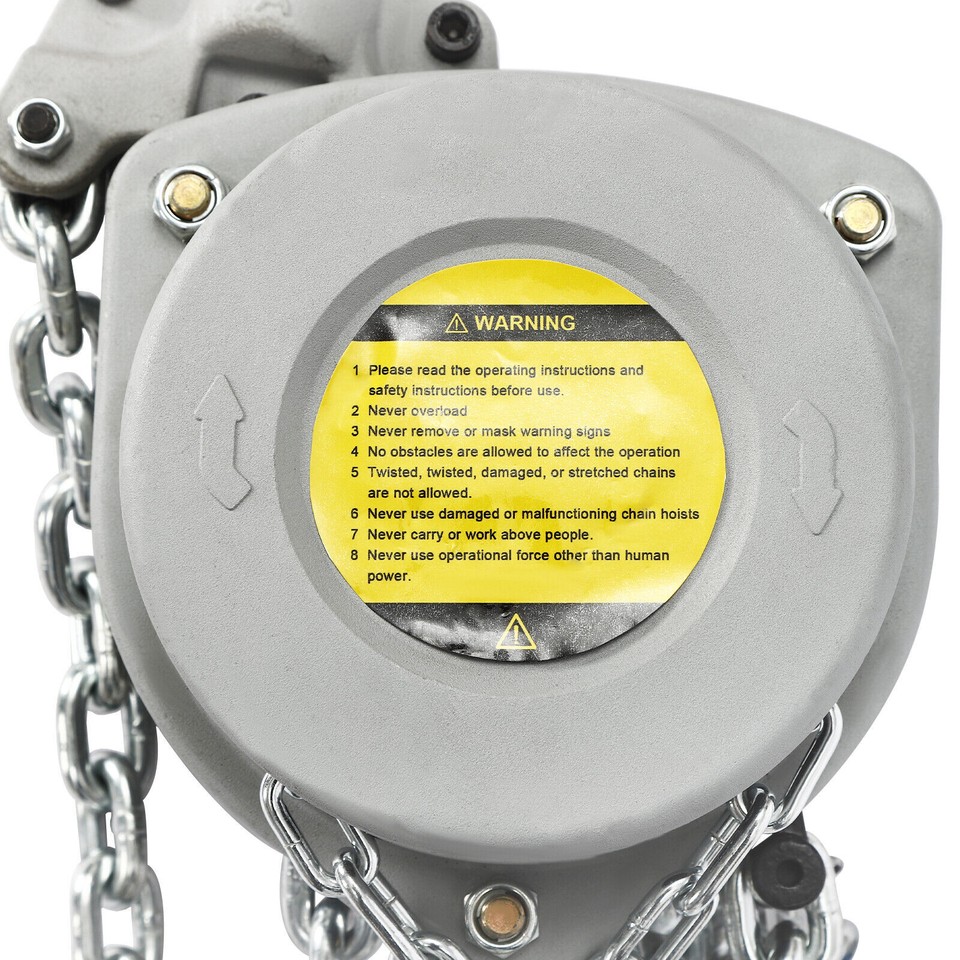 Manual Hand Chain Hoist W/ 2 Lifting Chain Rows Factory Chain Fall 3t ...