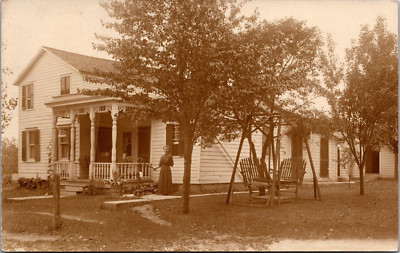 Postcard Chittenango New York Woman Standing in Front of House Real ...