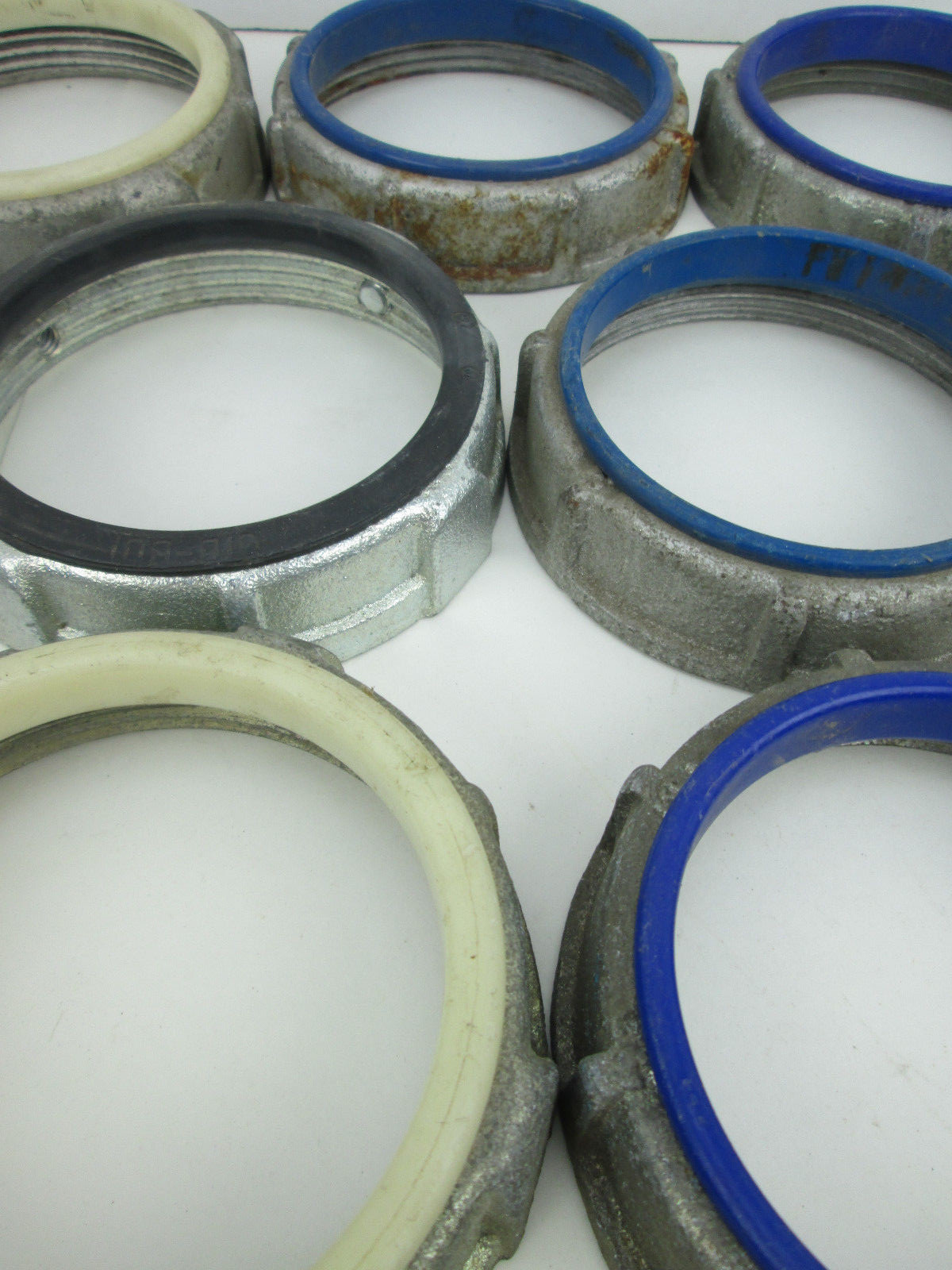 Large Lot Of Assorted Electrical Conduit Fitting Steel Washer Locknuts ...