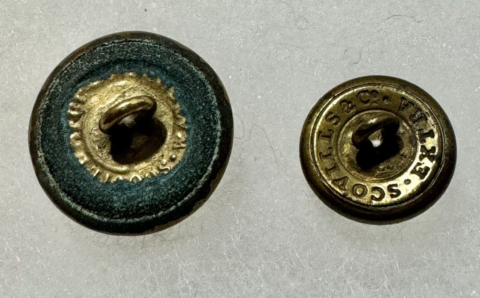 Civil War GS Coat & Cuff Button Scovills & Co Extra BM | eBay
