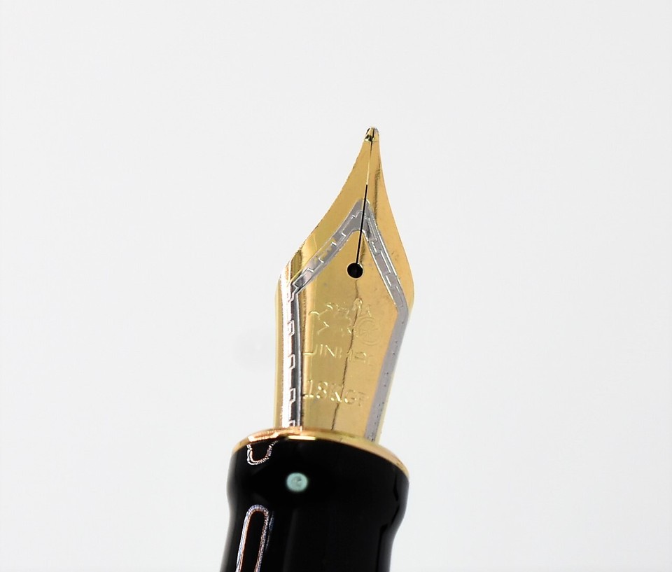 RED JINHAO 100 SKELETON FOUNTAIN PEN W/GOLD PLATED FINE IRIDIUM NIB & INK | eBay