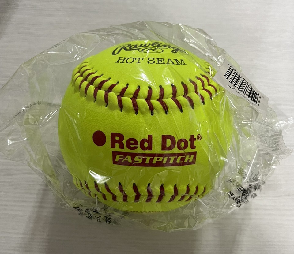 Rawlings Hot Seam Red Dot FastPitch Softball, 12” | eBay