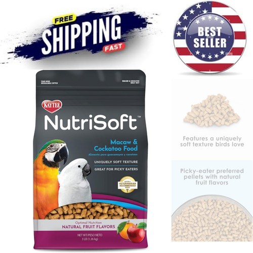 Pet Bird Food Soft Pellets 3Lbs Macaw Cockatoo Natural Fruit Flavors | eBay