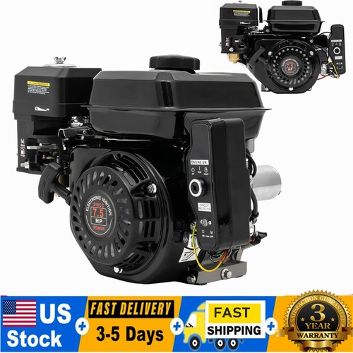 7.5HP 212cc Gas Engine Electric Start Side Shaft Motor Gasoline Engine ...