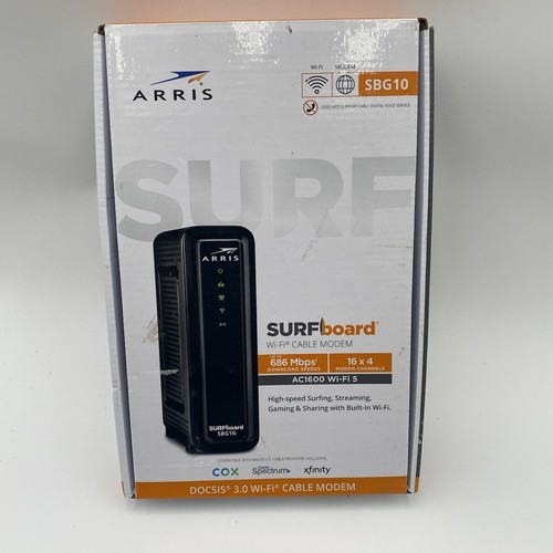ARRIS Surfboard SBG10 AC1600 Wi-Fi Router Docsis 3.0 Cable Modem & WIFI ...