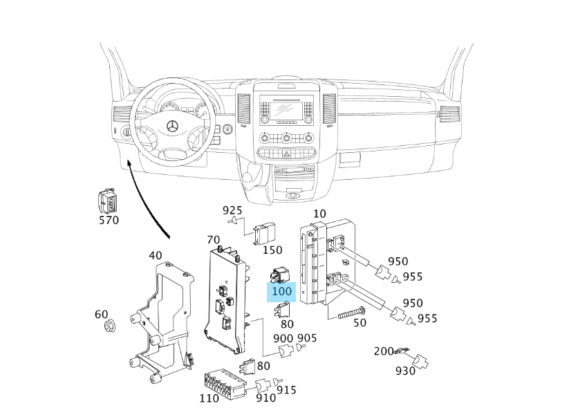 Genuine Mercedes-Benz SPRINTER 906 Relay Starting Motor Terminal 50 ...