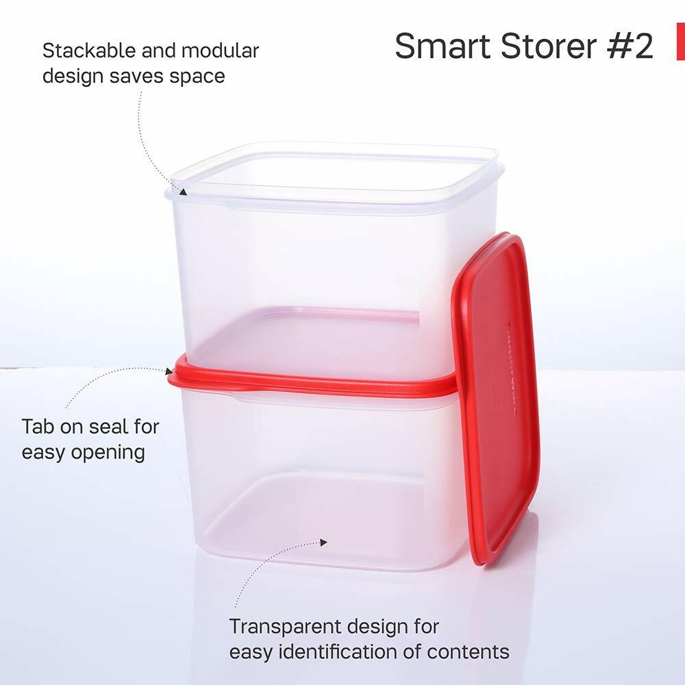 Tupperware 2.5 Liters Container 2 PC Smart Storer Snack Pulses Lentils ...