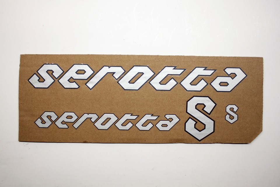 Genuine NOS Serotta Ultra Thin Bike Frame Decals OEM Ti Silver / Black ...