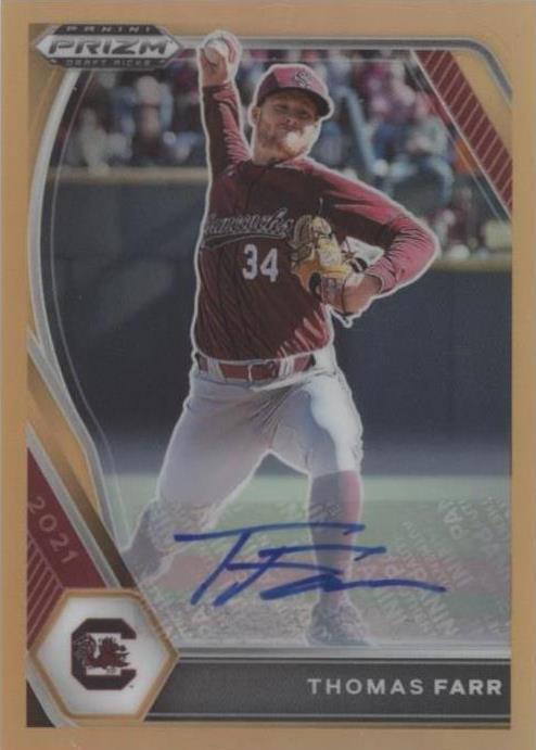 2021 Panini Prizm Draft Picks - Thomas Farr #PDP150 Neon Orange Prizm ...