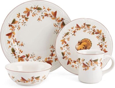 Pfaltzgraff Autumn Berry 16 DINNERWARE THANKSGIVING SET 4 PLACE SETTING ...