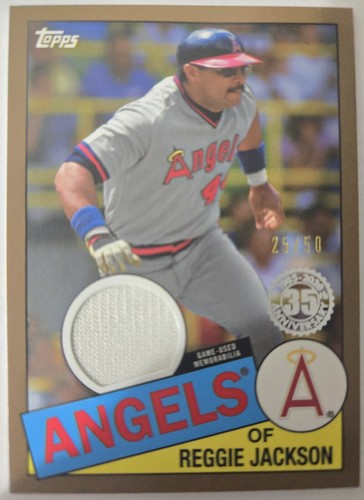 2020 Topps '85 Relics REGGIE JACKSON 25/50 JERSEY Patch Relic GOLD | eBay