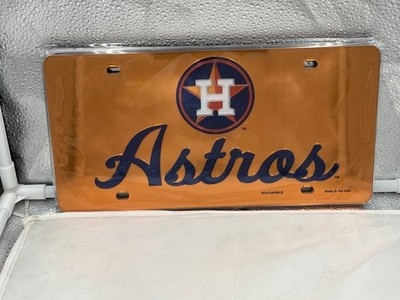 Houston Astros MLB Orange Acrylic Lasercut License Plate Wincraft | eBay