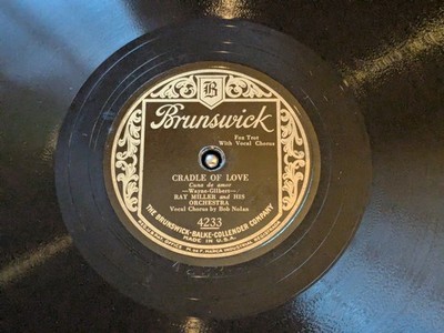 Ray Miller Orch Brunswick 4233 Cradle of Love Jazz 78 (Bix Beiderbecke ...