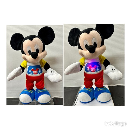 Disney Jr Mickey Stretch Break 16” Animated Mickey Mouse Plush Dances ...