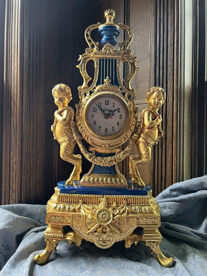 Vintage Louis XV Baroque Mantel Clock W/ Faun Putti Reproduction | eBay