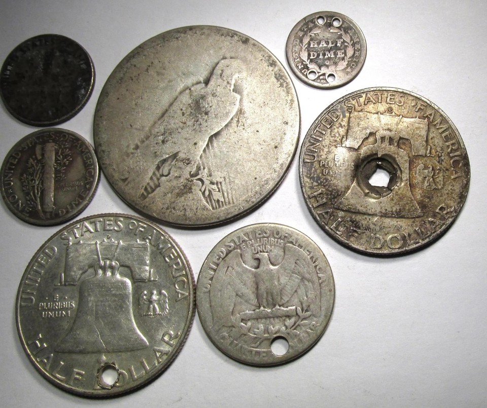 Mutilated Silver Coin Reject Cull Lot CL7 | eBay