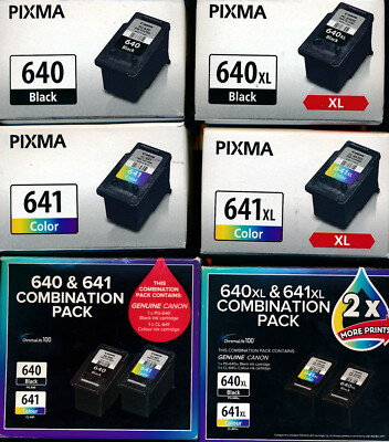 Canon Pixma ink cartridge 1 pc of 640 or 640XL or 641 or 641XL Colour ...