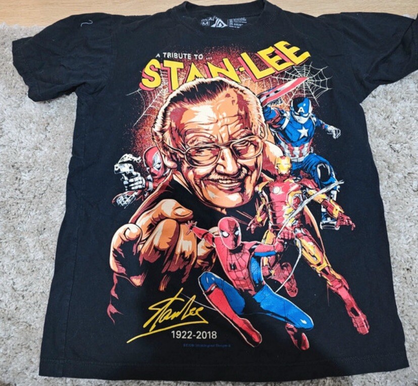 Stan Lee T Shirt Marvel Comics Spider-Man Captain America Merch Tee ...