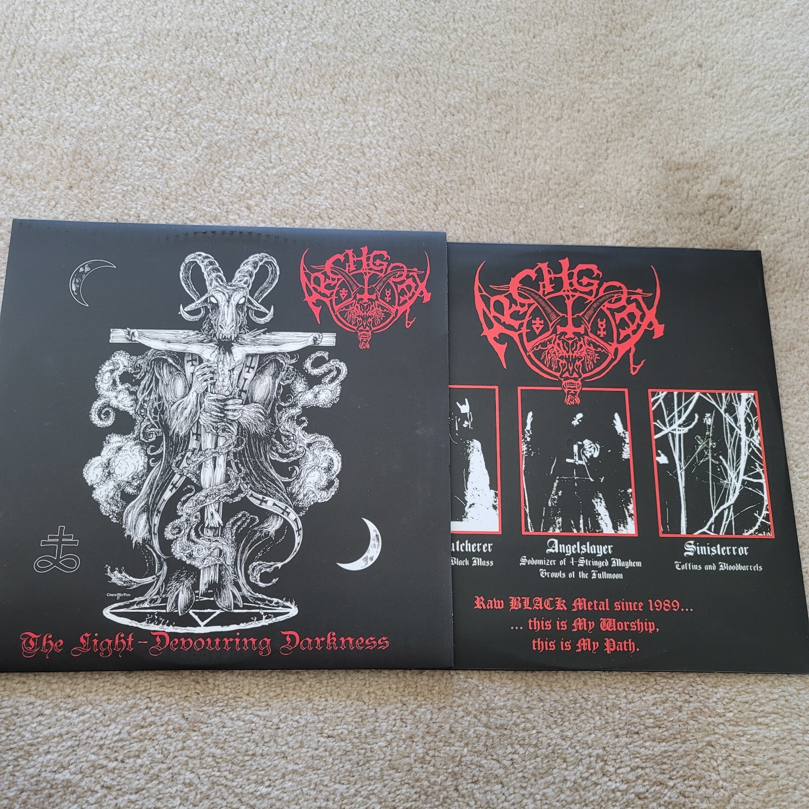 Archgoat Light Devouring Darkness OG 1PRESS black vinyl LP blasphemy ...