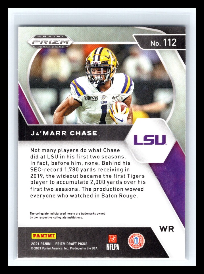 🏈 JAMARR CHASE 2021 PANINI PRIZM ROOKIE RC # 112 | eBay