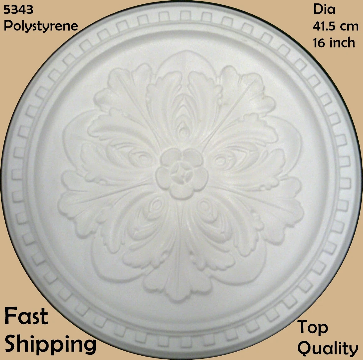 Polystyrene Ceiling Rose B Q | Shelly Lighting