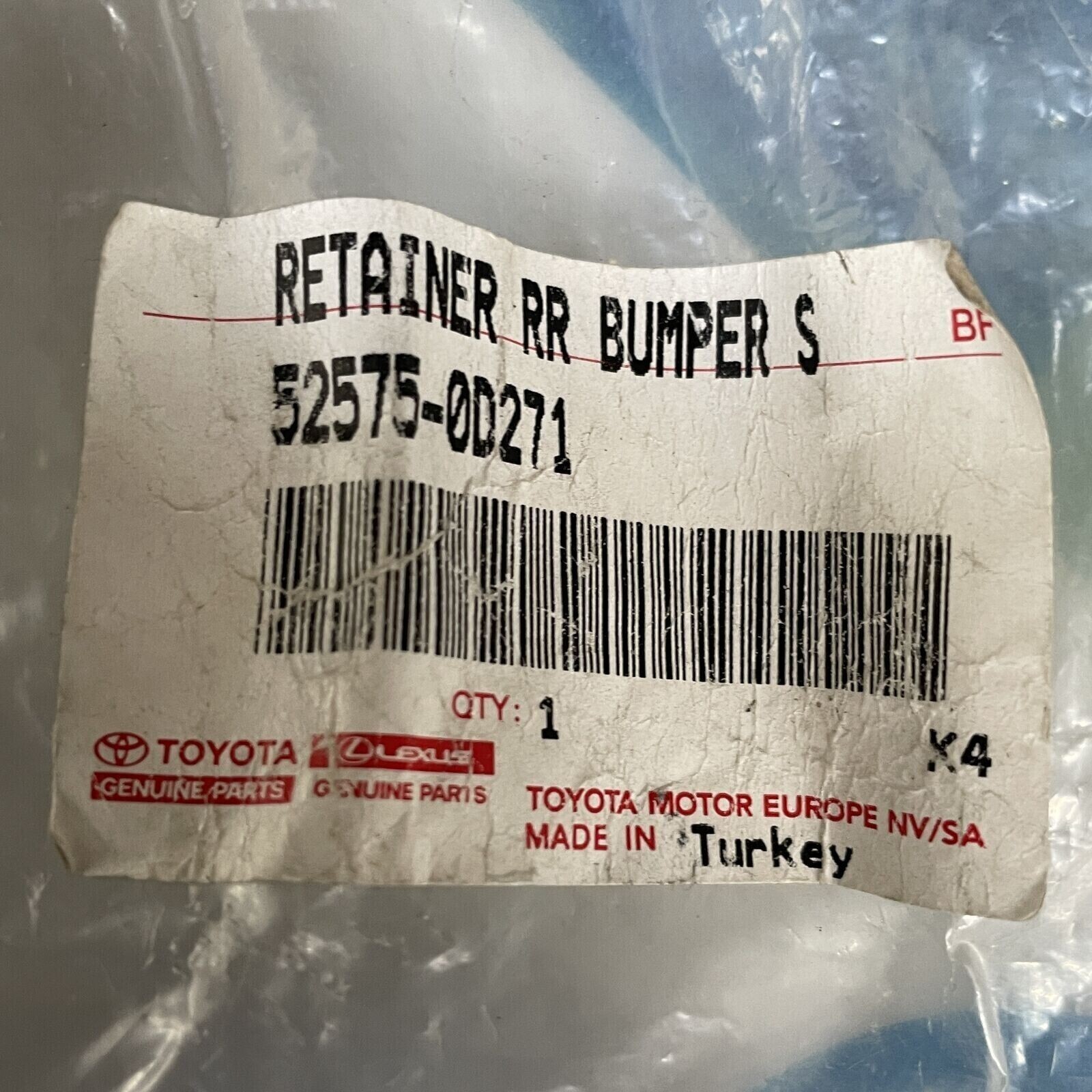 Toyota 52575-0D271 Rear Bumper Side Retainer. RH. Fits 2015-17 Yaris ...