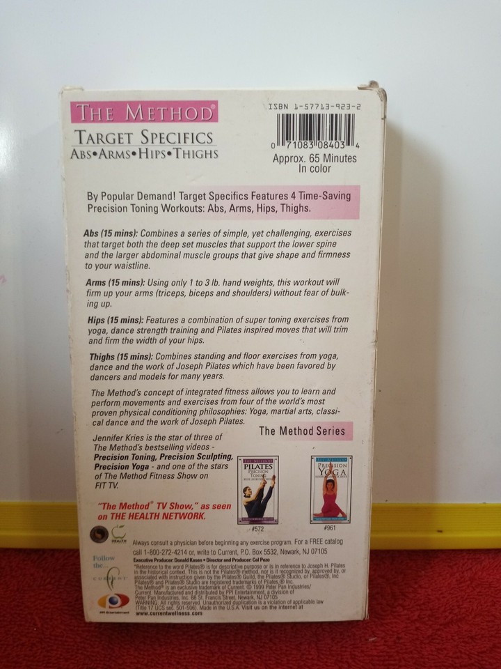 The Method - Pilates Target Specifics: Abs, Arms, Hips, Thighs (VHS ...