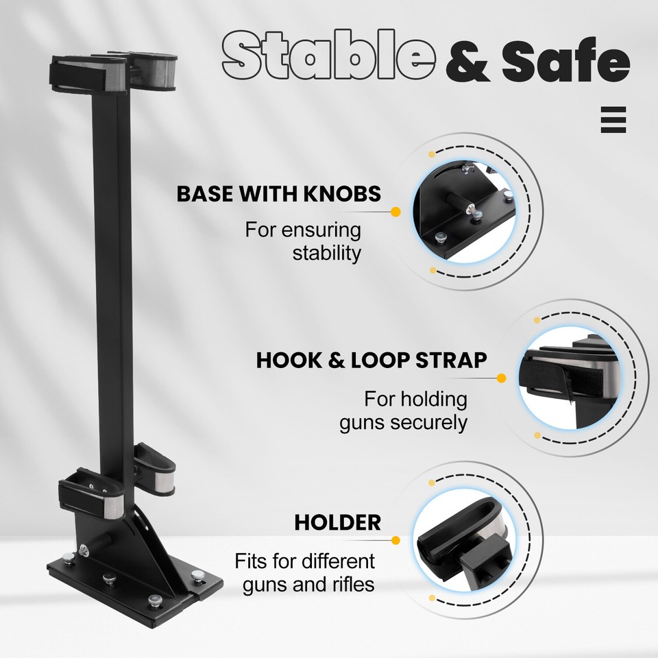 Golf Cart Floor Mount Gun Rack Stand Up Quick Release For Club Car EZGO ...