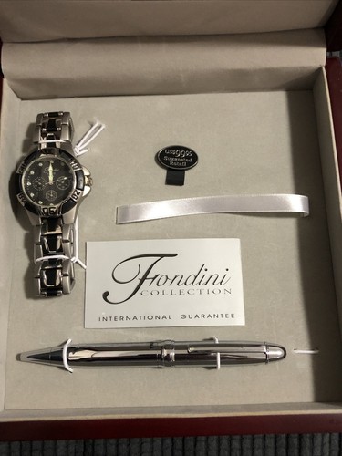 NEW! FONDINI COLLECTION QUARTZ WATCH AND WRITING PEN SET. OPEN BOX. | eBay