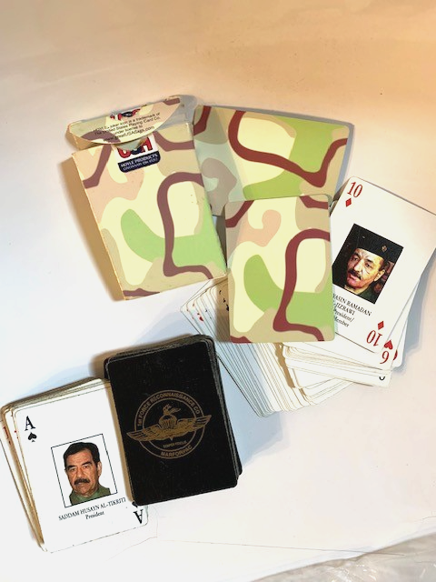 GULF WAR Iraq War Most Wanted Playing Cards Saddam Hussein 3 Complete ...