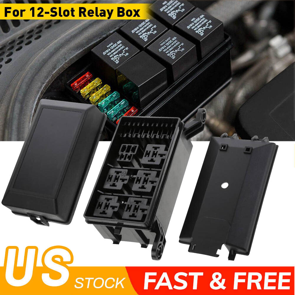 Universal Auto Waterproof Fuse Relay Box Block 6 Relay 6 ATC/ATO Fuses ...