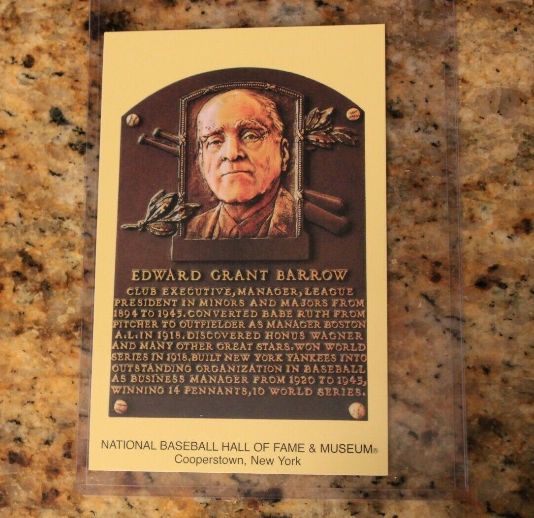 JACOB BECKLEY EDWARD BARROW COOPERSTOWN HALL OF FAME POSTCARD CARD | eBay