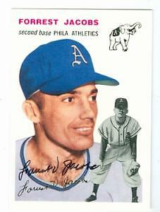 Forrest Spook Jacobs autographed baseball card 1994 1954 Topps Archives ...