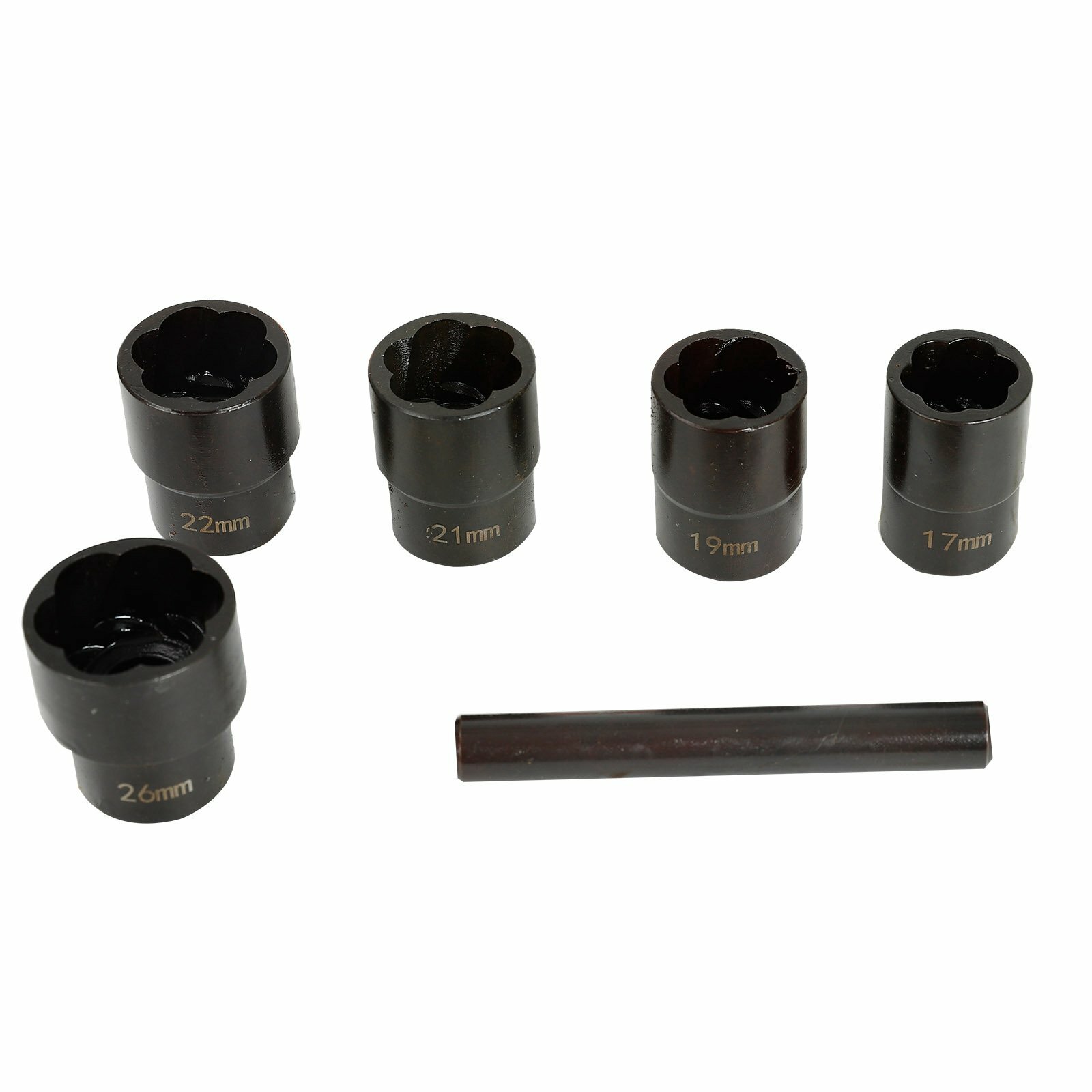 7pc Steel Deep Twist Socket Set 1/2" Drive Lug Nut Remover Extractor ...