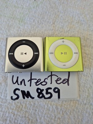 Apple iPod Shuffle 4th Generation 2GB Silver and Green A1373 Untested ...