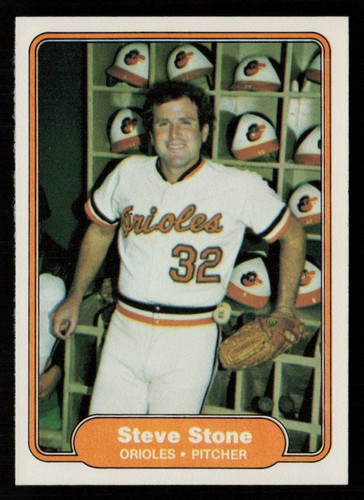 Steve Stone 1982 Fleer #182 Baltimore Orioles Baseball Card | eBay