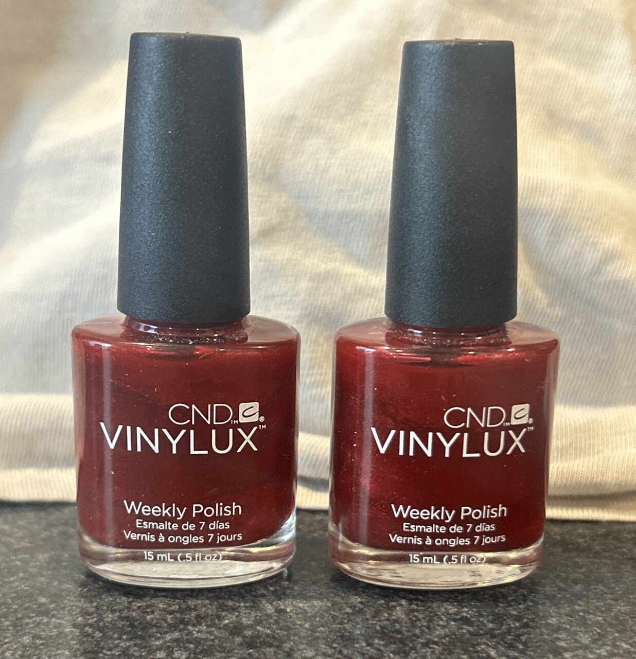 (LOT OF 2) CND Vinylux Weekly Nail Polish RED BARONESS #139 0.50 Fl Oz ...