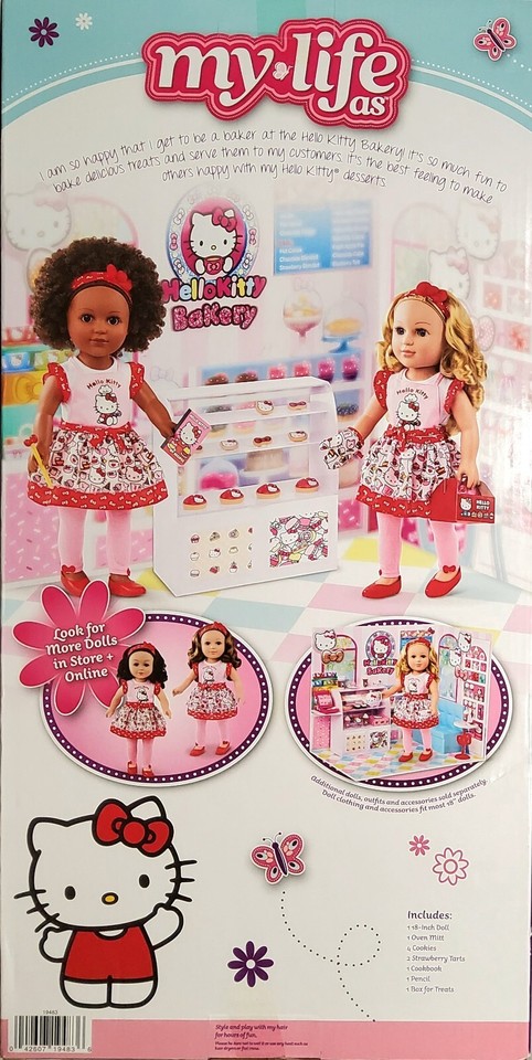 My Life As Hello Kitty Baker Poseable 18" Doll with Brown Hair & Brown ...