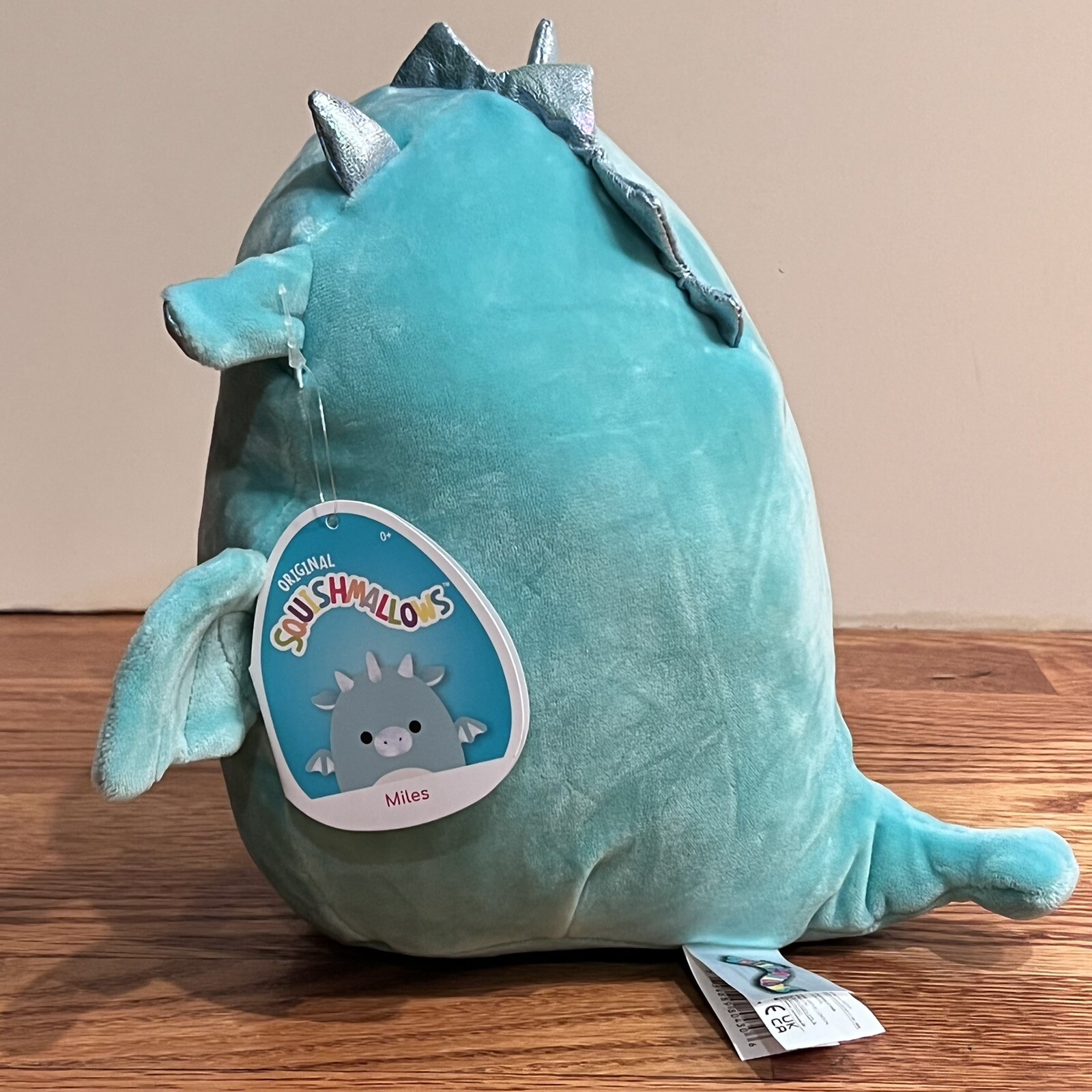 Squishmallow NWT 8" Miles the Light Blue Teal Dragon HTF Rare Plush Toy ...