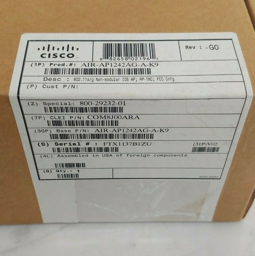 New Cisco Aironet 1240AG Series 802.11A/B/G Access Point AIR-(L ...