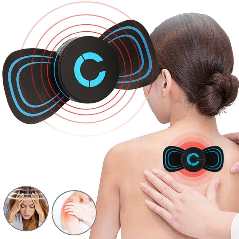 20 Pcs Mini Electric Neck Back Massage Pad EMS Cervical Massage Patch ...
