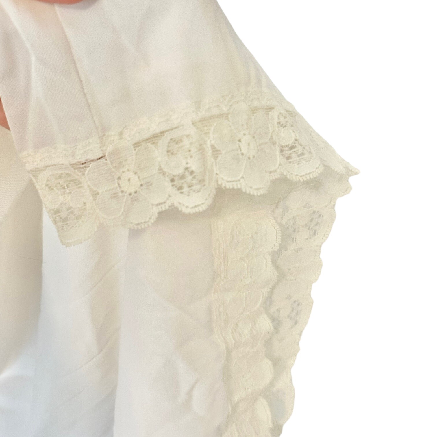 Vintage Gossard Artemis Lacey Floral White Slip Dress… - Gem