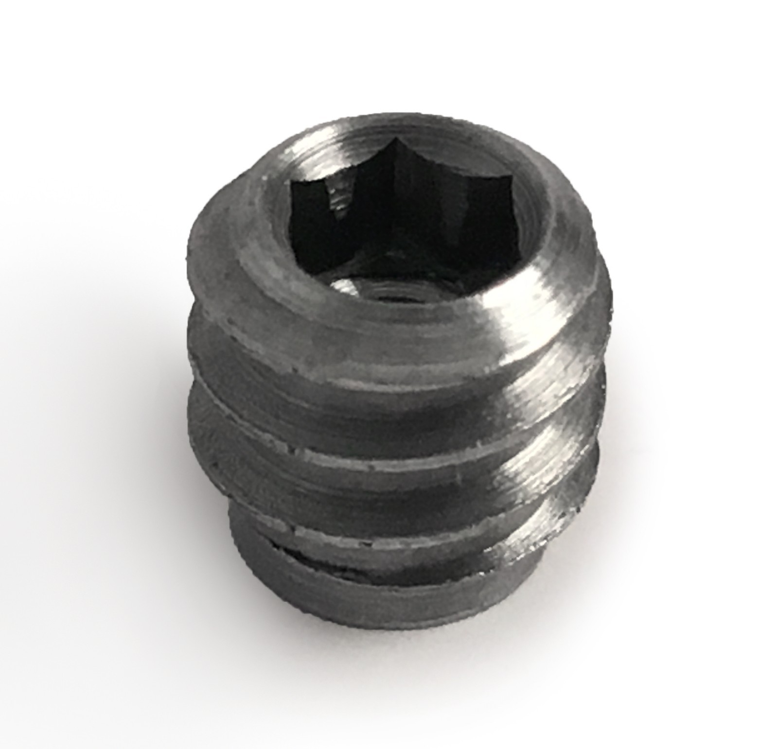 M4 x 8mm Unheaded Hex Drive Solid Steel Screw Threaded Wood Inserts ...