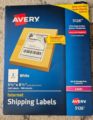 Laser Labels - Avery Shipping Labels 5126